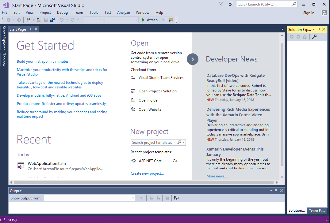 ایجاد نخستین پروژه ASP.NET Core MVC در Visual Studio 2019