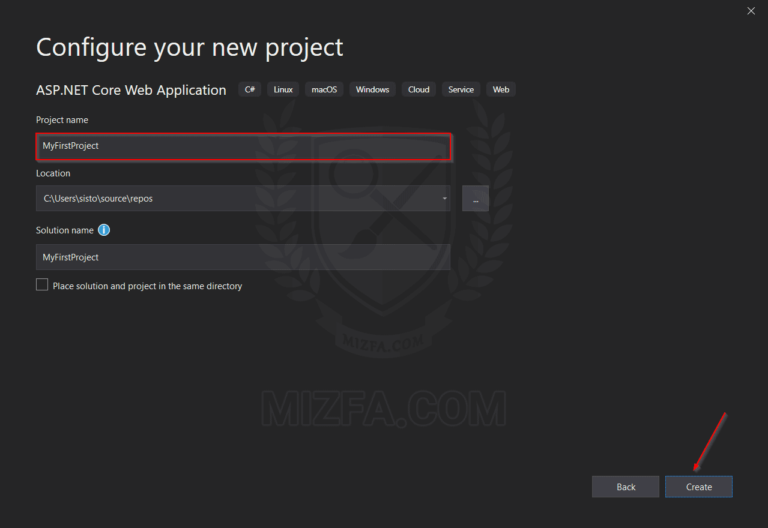 ایجاد نخستین پروژه ASP.NET Core MVC در Visual Studio 2019
